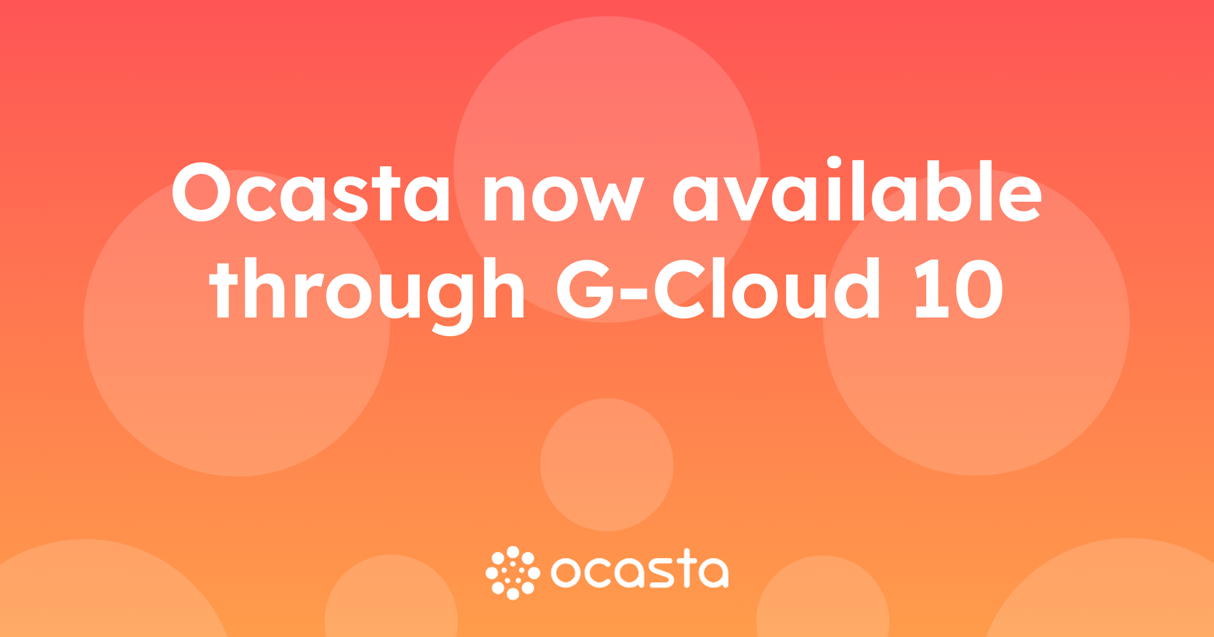 Ocasta now available on G-Cloud 10