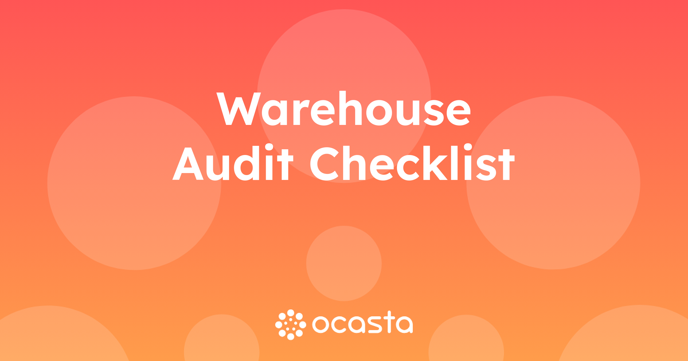 Warehouse Audit Checklist (Downloadable)