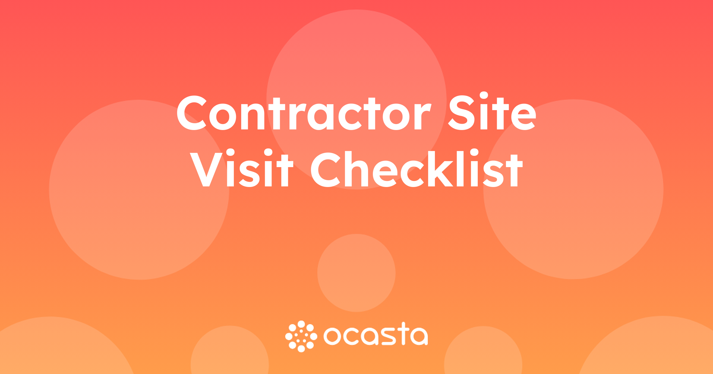 Contractor site visit checklist (download)